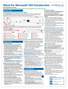 Word for Microsoft 365 Introductory Quick Reference Guide – TeachUcomp ...